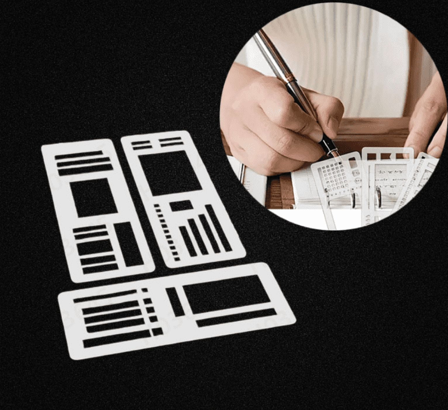 Handmade Flexible Record Template, Planner Stencil Set for Dot Grid ...