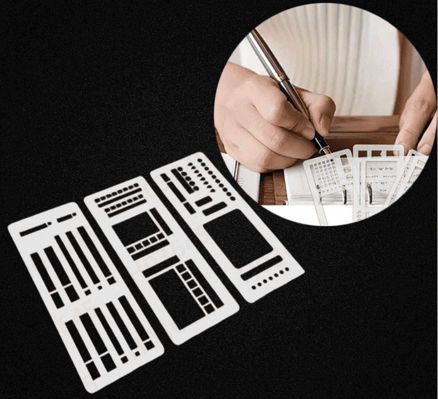 Handmade Flexible Record Template, Planner Stencil Set for Dot Grid ...