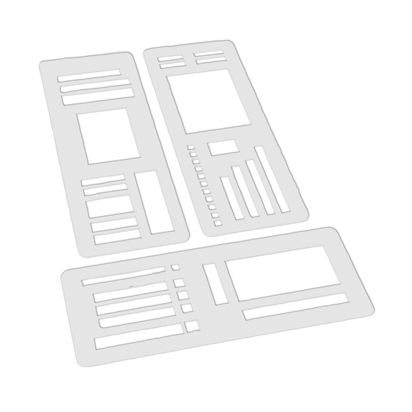 Handmade Flexible Record Template, Planner Stencil Set for Dot Grid ...