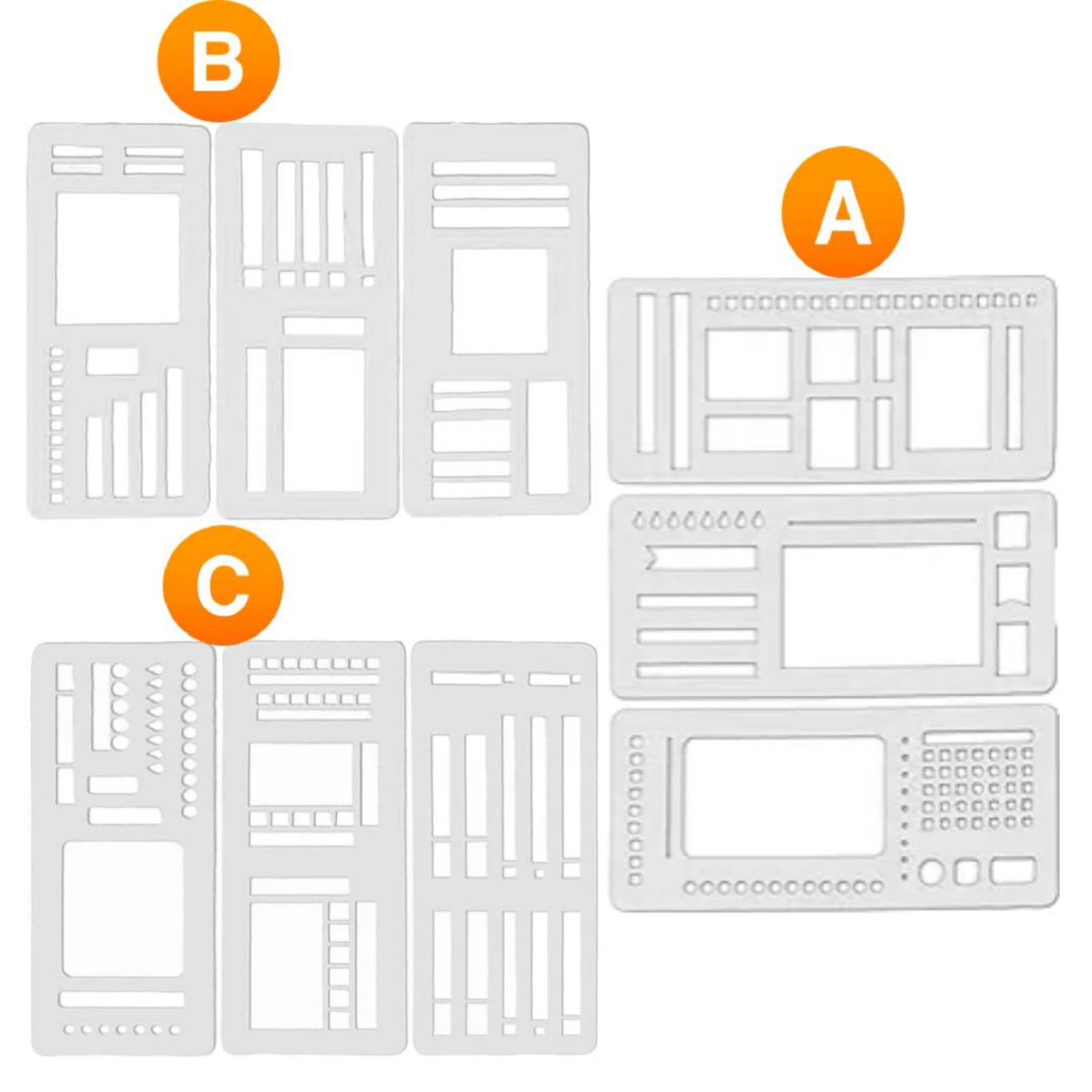 Handmade Flexible Record Template,Planner Stencils Set, 3-Pack Bullet ...