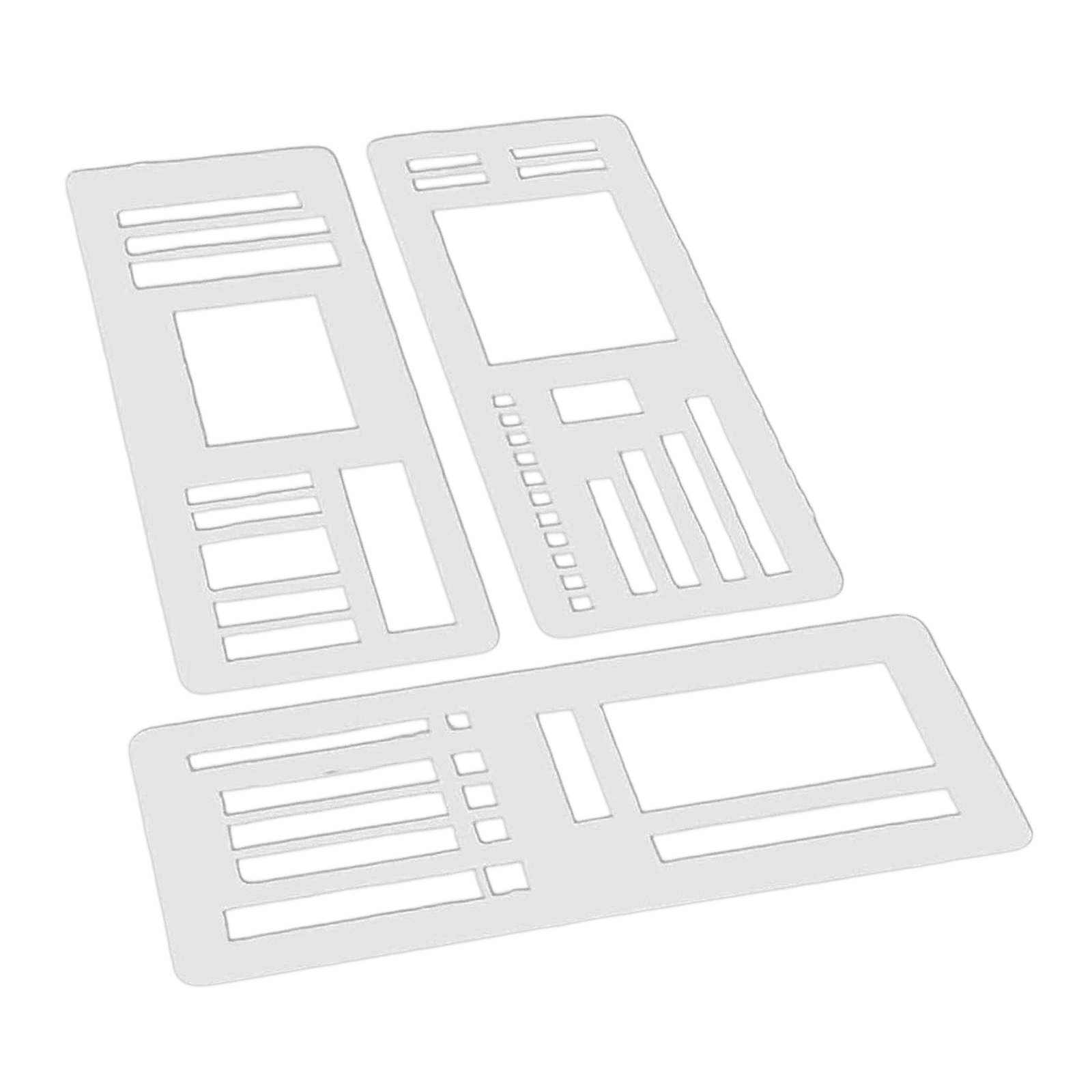 Handmade Flexible Record Template Ruler - 3 Unique Designs for Creative ...