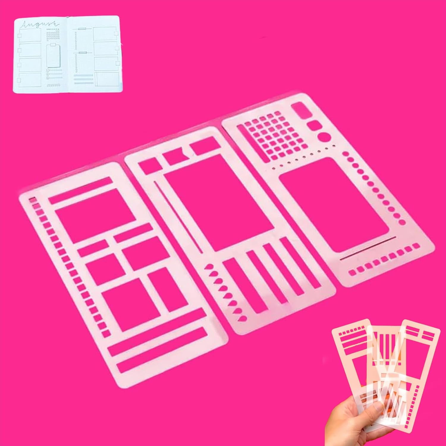 Handmade Flexible Record Template, Stencils Drafting Tools Planner ...