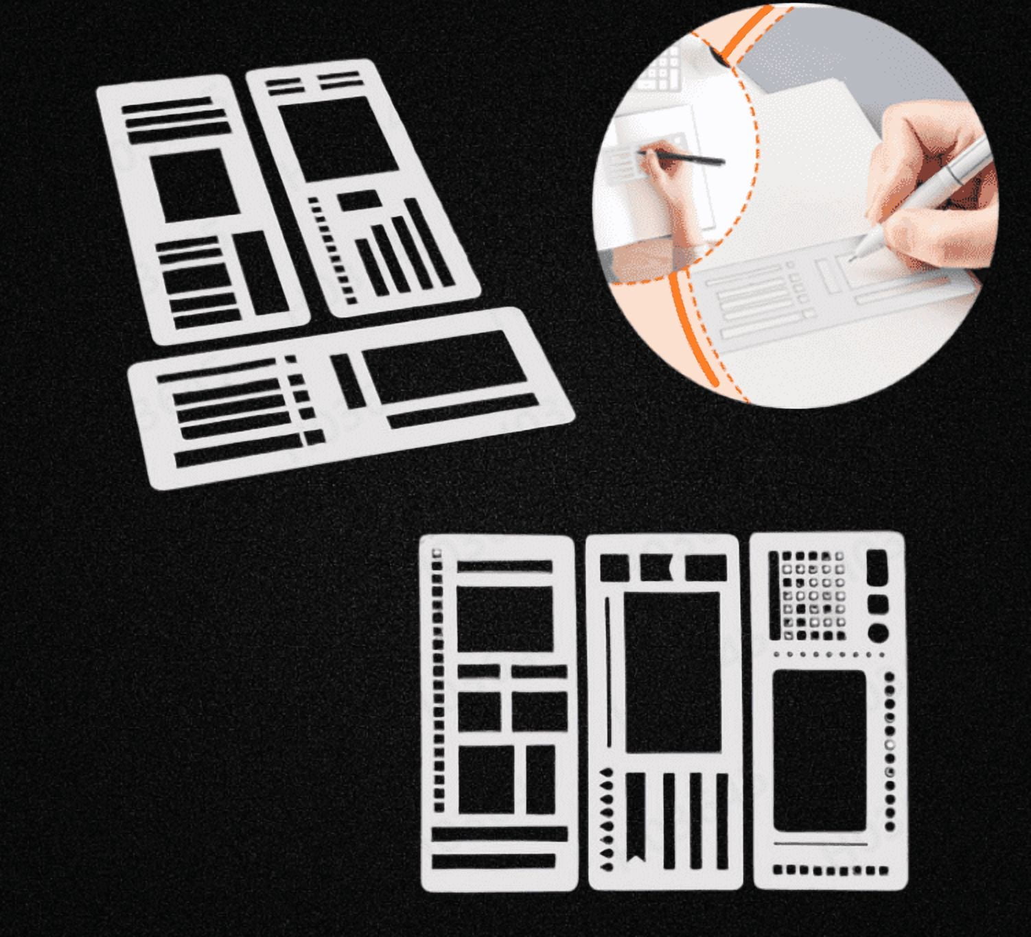 Handmade Flexible Record Template, Stencils Drafting Tools, Reusable ...