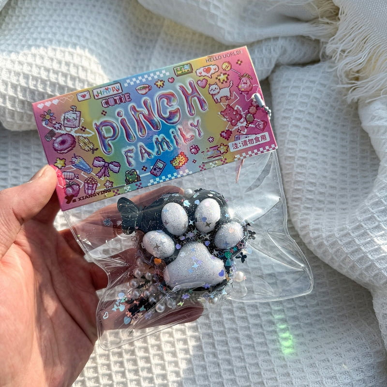 Handmade Flocking Cat's Paw Stress Relief Squishy Toy Mochi Slow ...