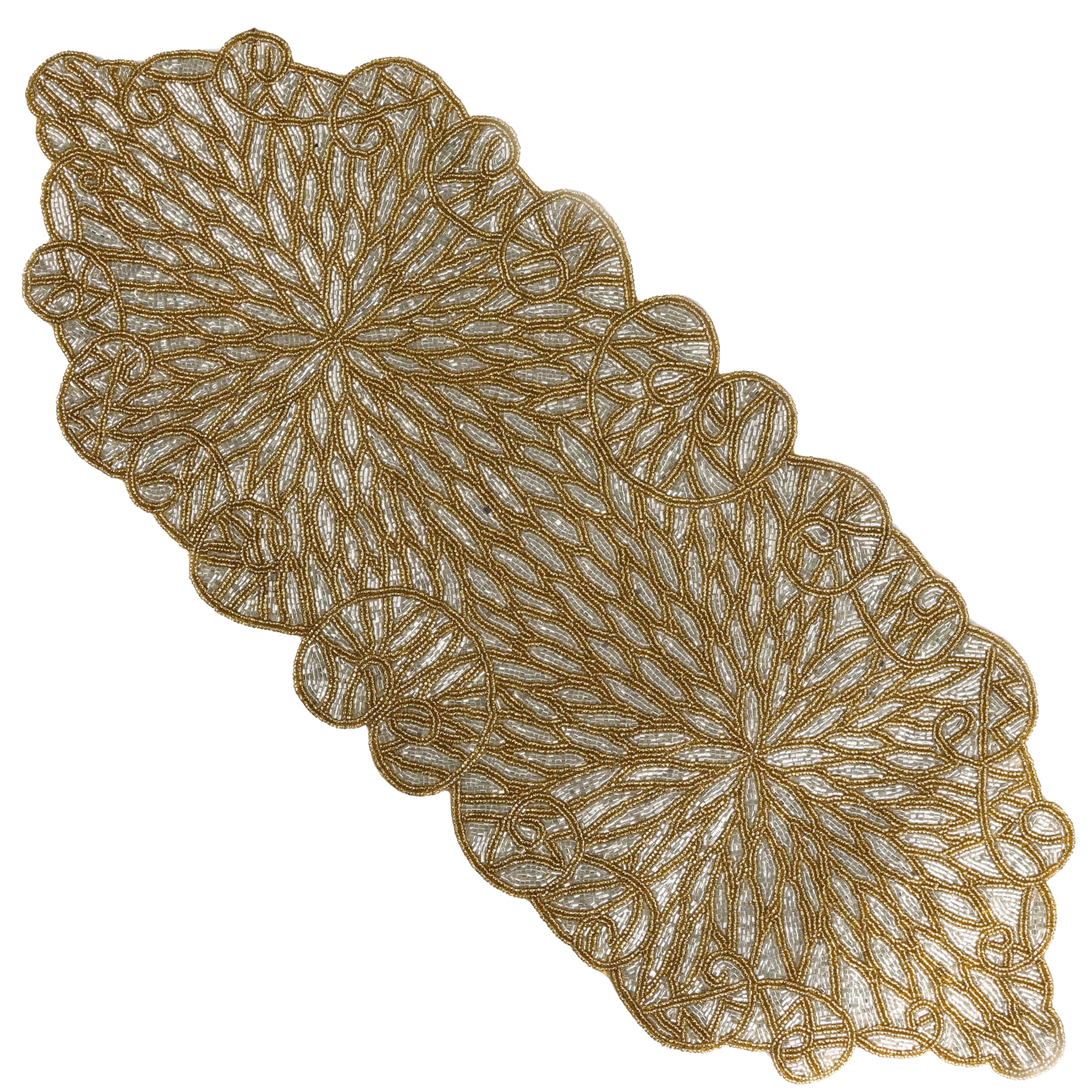 Glass Beaded Handmade Table Runner - Stylish Centerpiece for Parties ...