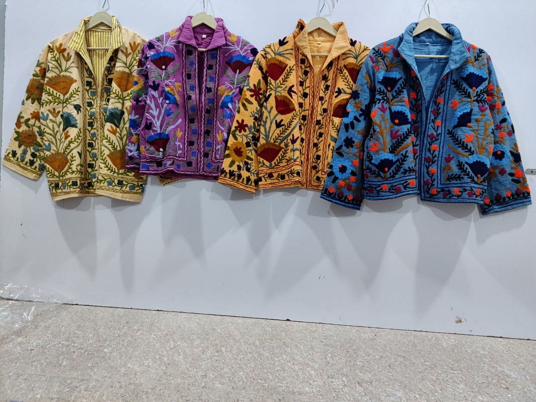 NITIN TEXTILES Fashion Jackets Printed Boho Mid-Weight Dressy Outerwear ...