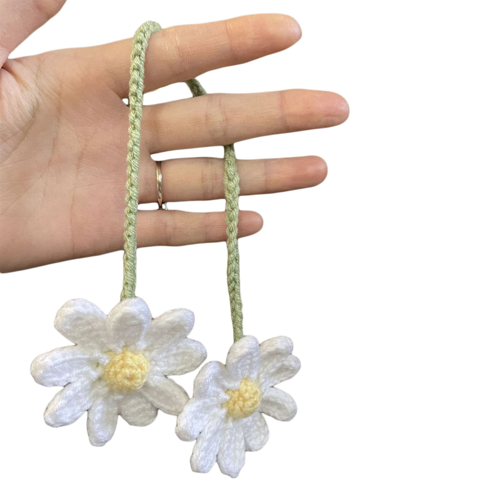 Handmade Flower Ornament Realistic Easy to Hang Car Rear View Mirror ...