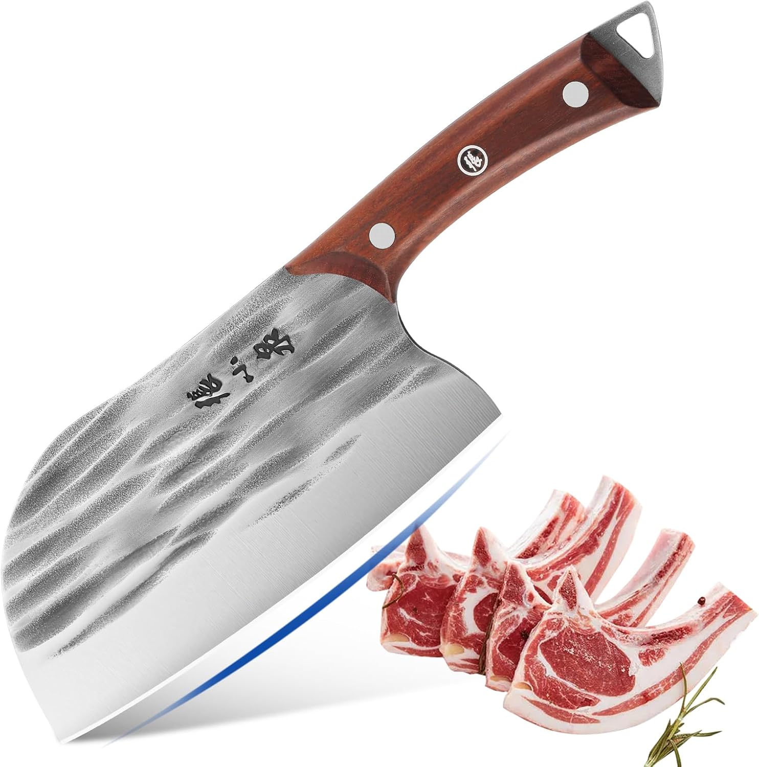 Handmade Forged Stainless Steel Ancient Chinese Chopper Knife for Meat ...