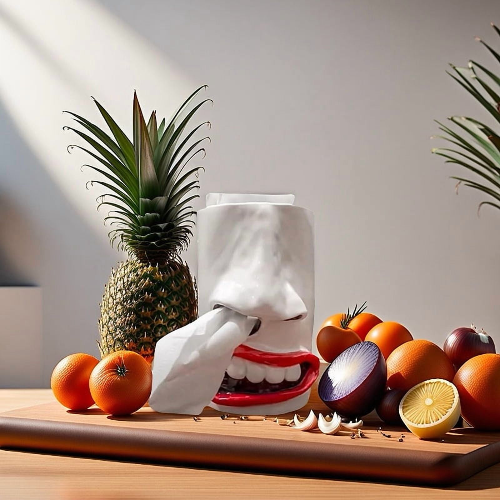 Handmade Funny Face Tissue Holder, Quirky Mouth and Nose Tissue Box ...