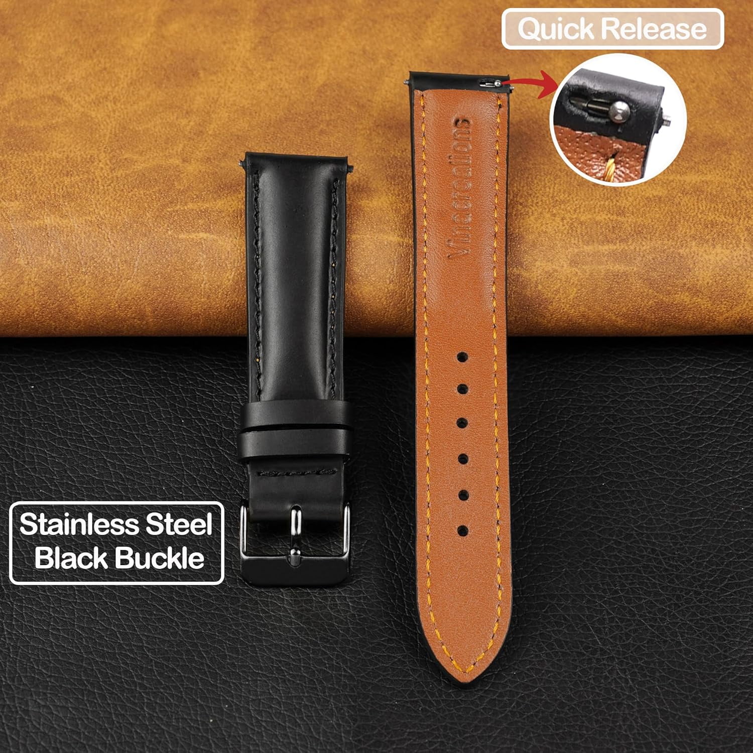 Handmade Genuine Ostrich Leather Watch Band Men Quick Release ...
