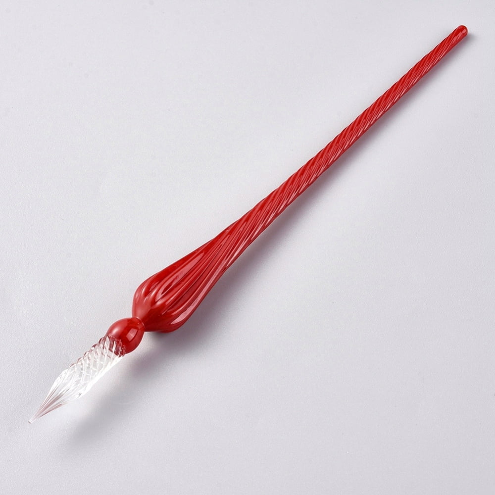 Handmade Glass Dip Pen Calligraphy Signature Pen Business Present Red ...