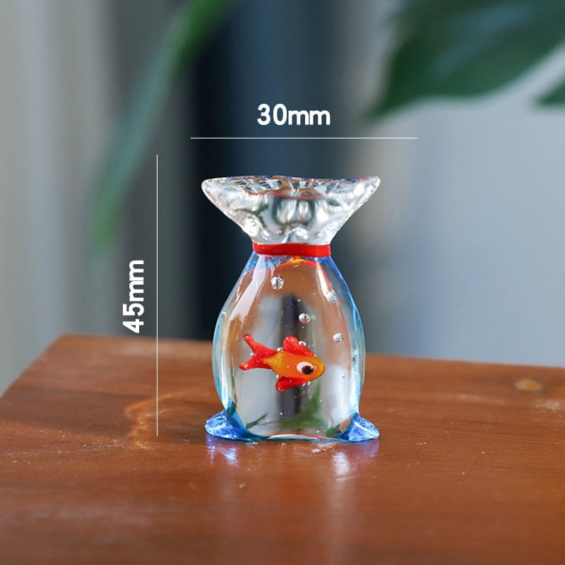 Handmade Glass Fish Sculpture Glass Hand Blown Sea Animal Figurine Home ...