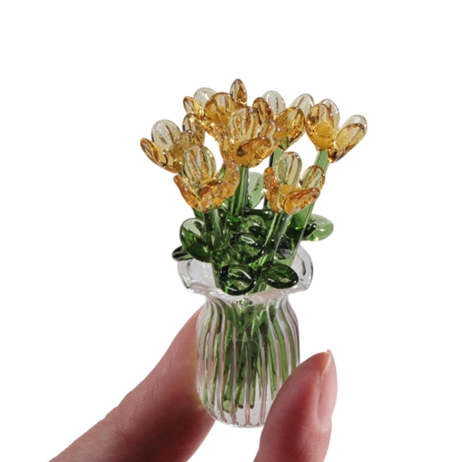 Handmade Glass Flowers Bouquet Ideal as Bookcase Ornaments or Creative ...