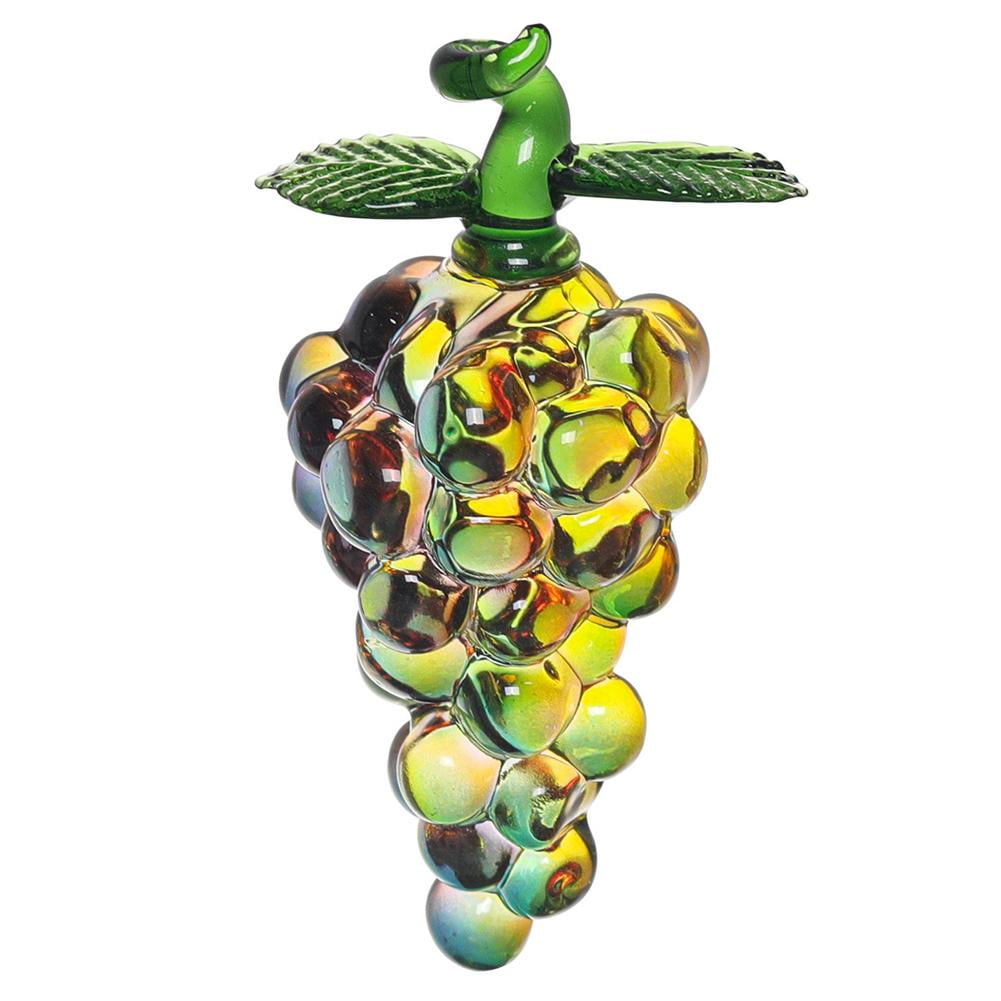 Handmade Glass Grape Figurine, Crystal * Fruit Ornament Miniature, Art ...