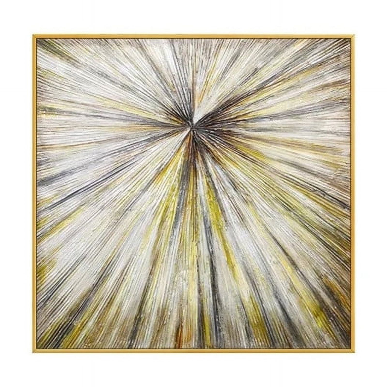 Handmade Golden Color Painting Canvas work Intersecting Elegance Gold ...