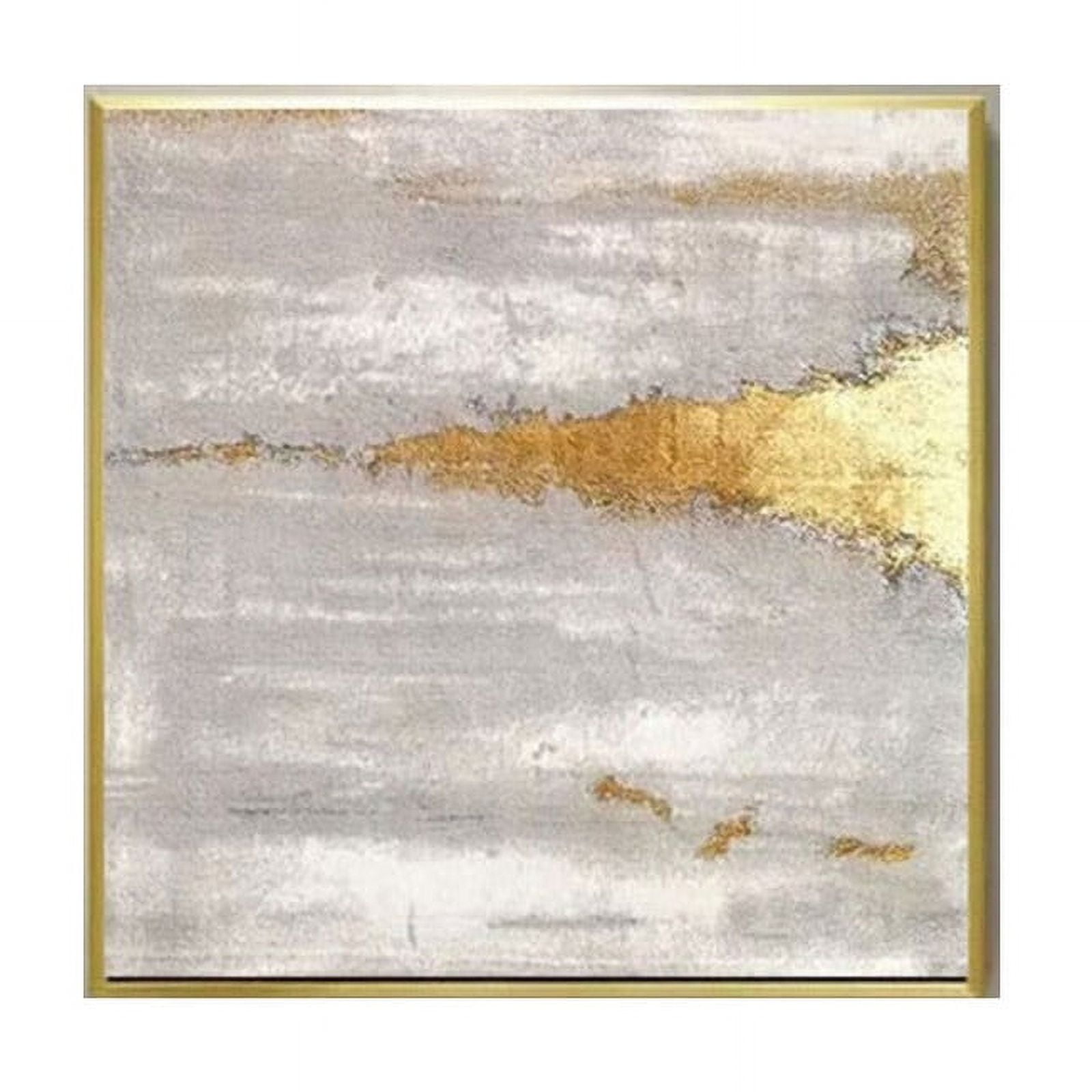Handmade Golden Color Painting Canvas work Intersecting Elegance Gold ...