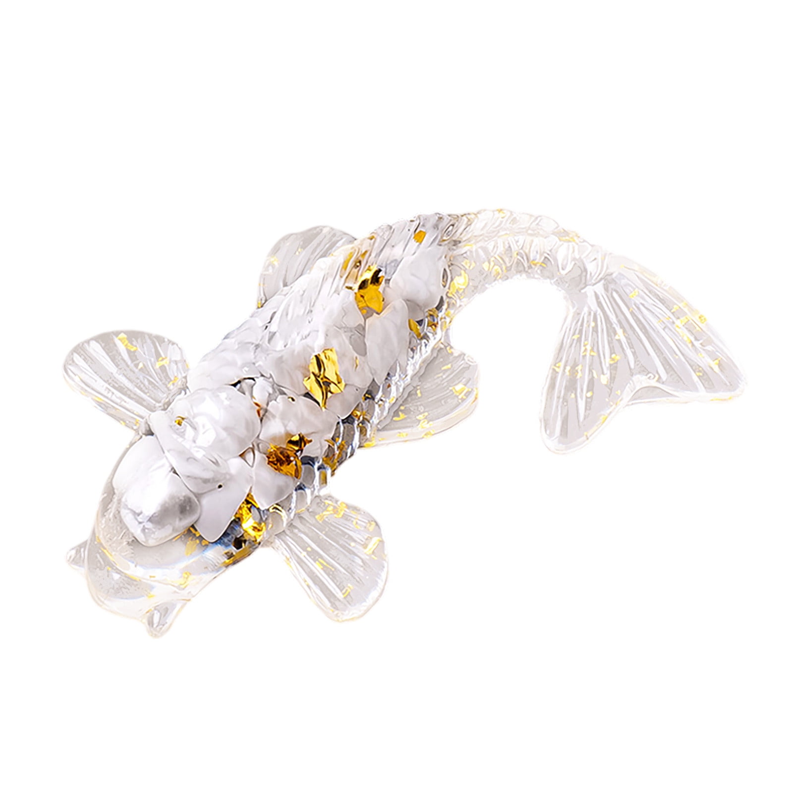 Handmade Goldfish Statue - Natural Material, Light-Passing Effect ...