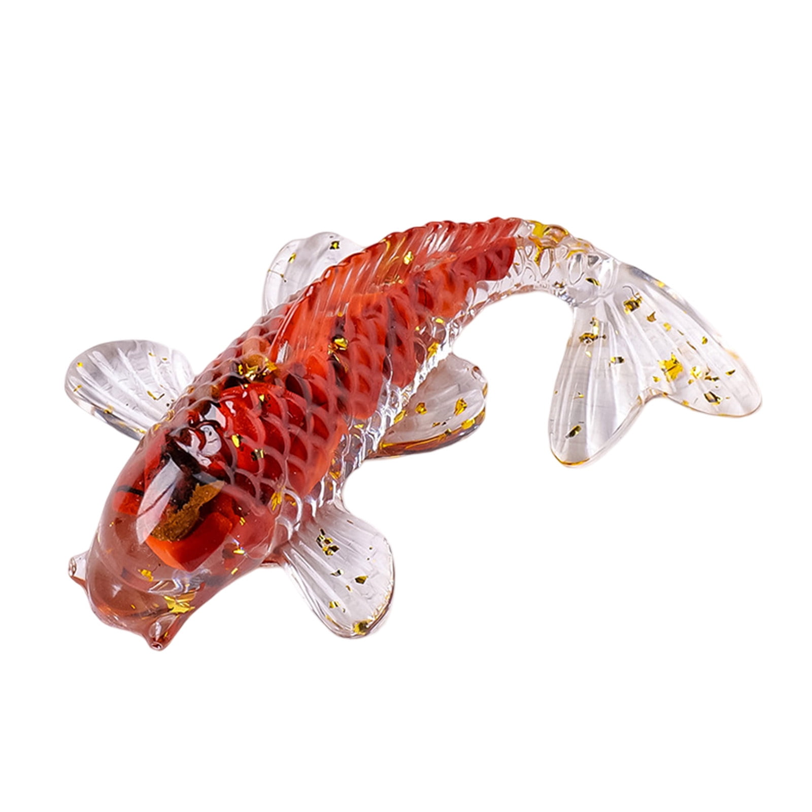 Handmade Goldfish Statue - Natural Material, Light-Passing Effect ...
