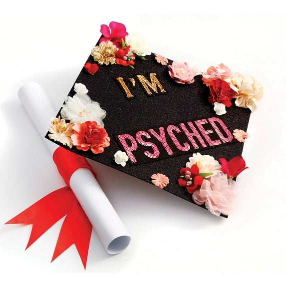 Handmade Graduation Cap Topper, Graduation Cap Decorations, I'm Psyched ...