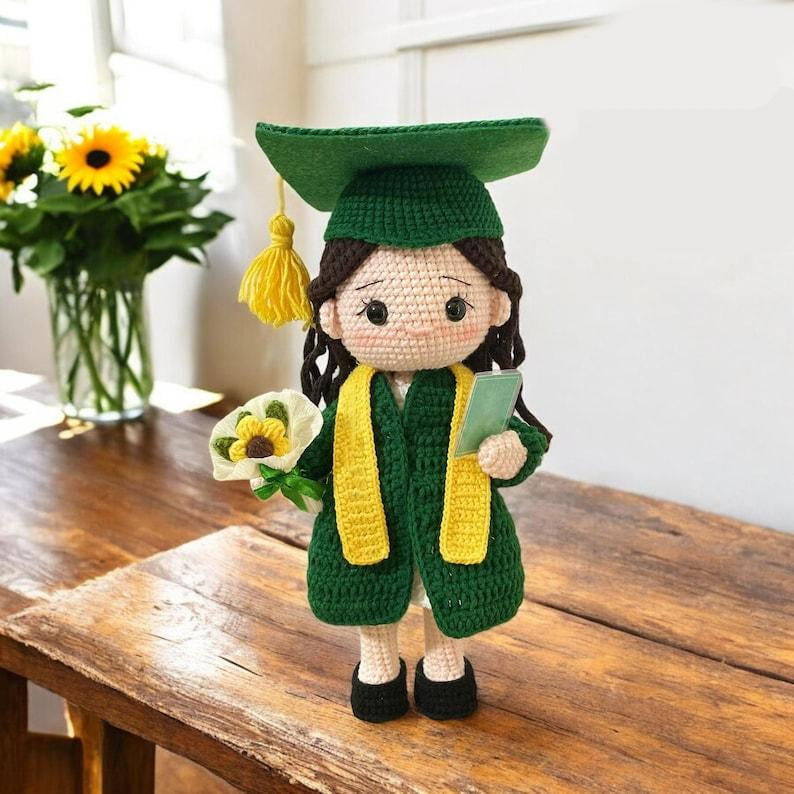 Handmade Graduation Gift – Custom Crochet Graduate Figure, Personalized ...