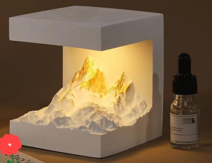 Handmade Gypsum Aromatherapy Night Light – USB Powered 3-Color Dimmable ...