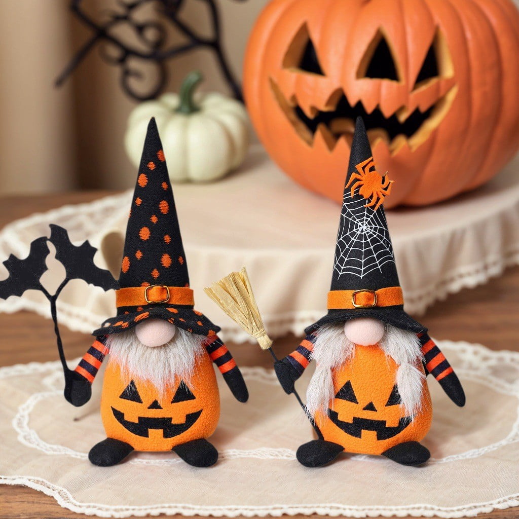 Handmade Halloween Gnomes Decorations for Home 11.4Inch Gnome Halloween ...