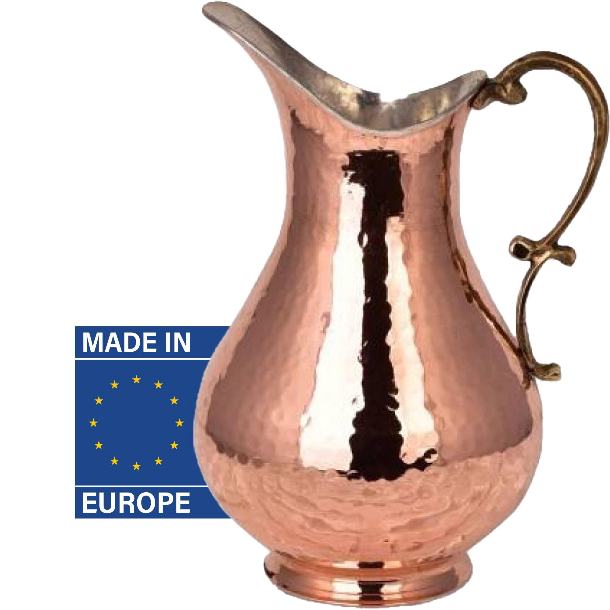 Handmade Hammered Copper Water Pitcher, Pure Copper Jug for Drinking ...