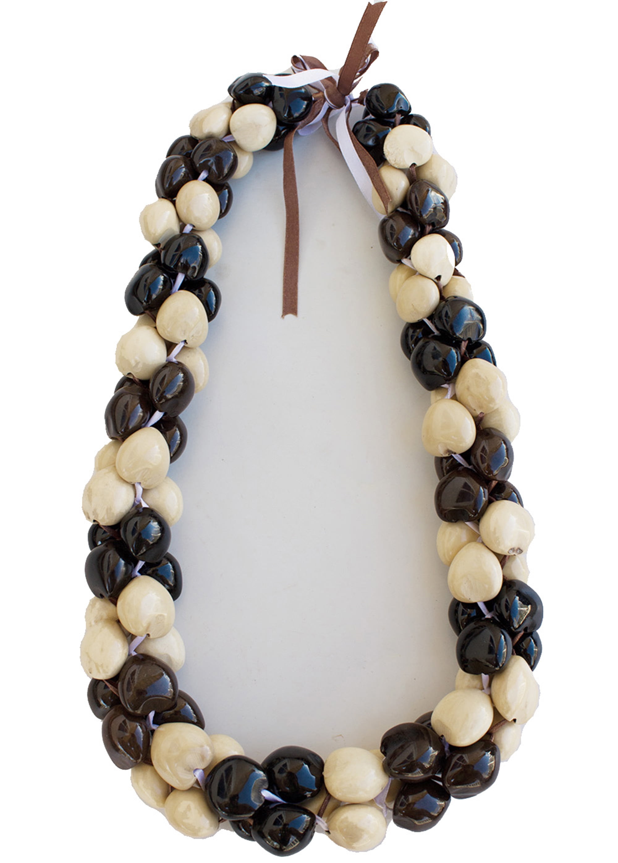 Handmade Hawaiian Jewelry Genuine Natural kukui Nut Lei Deluxe ...