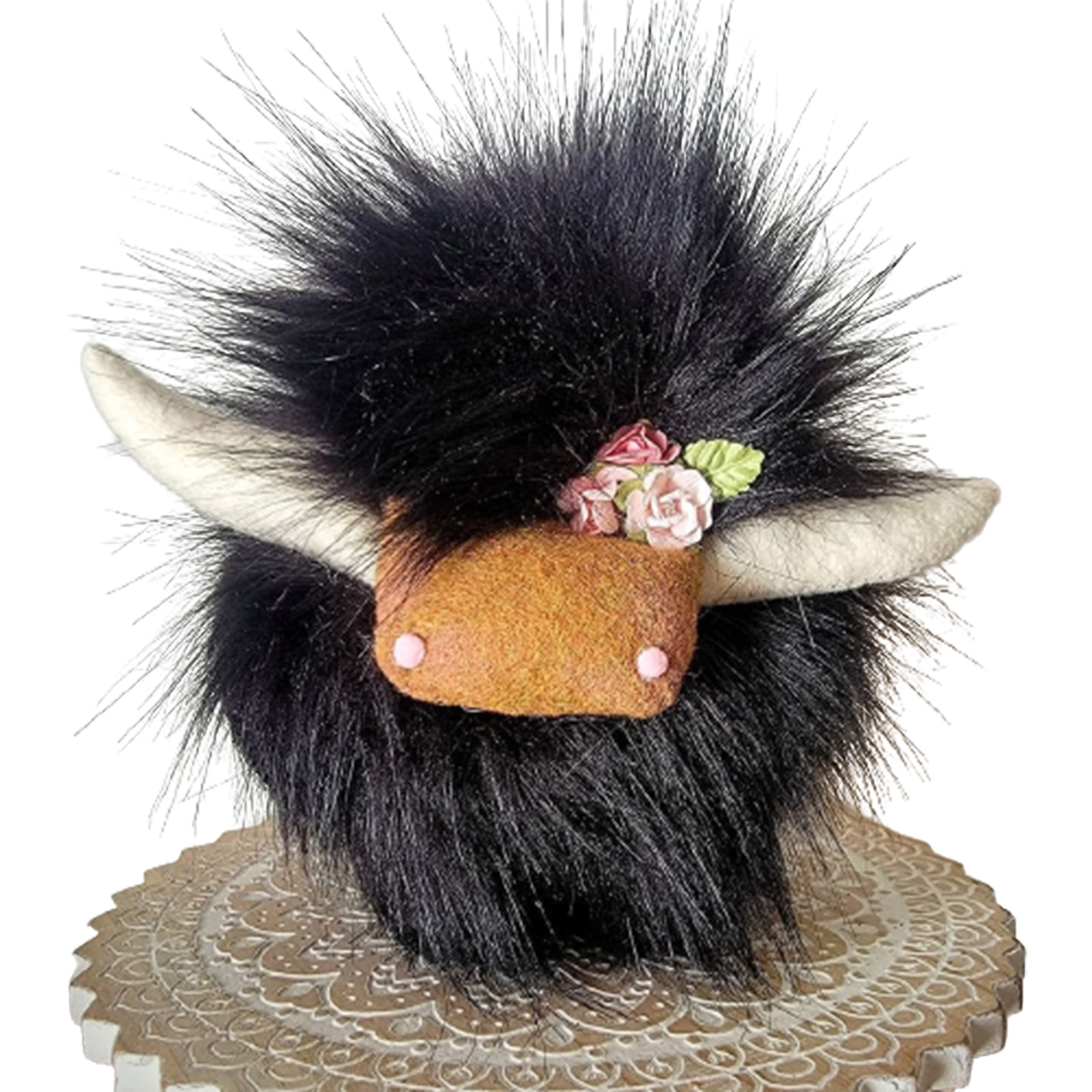 Handmade Highland Cow Gnomes, Rustic Nordic Dwarf Home Decoration ...