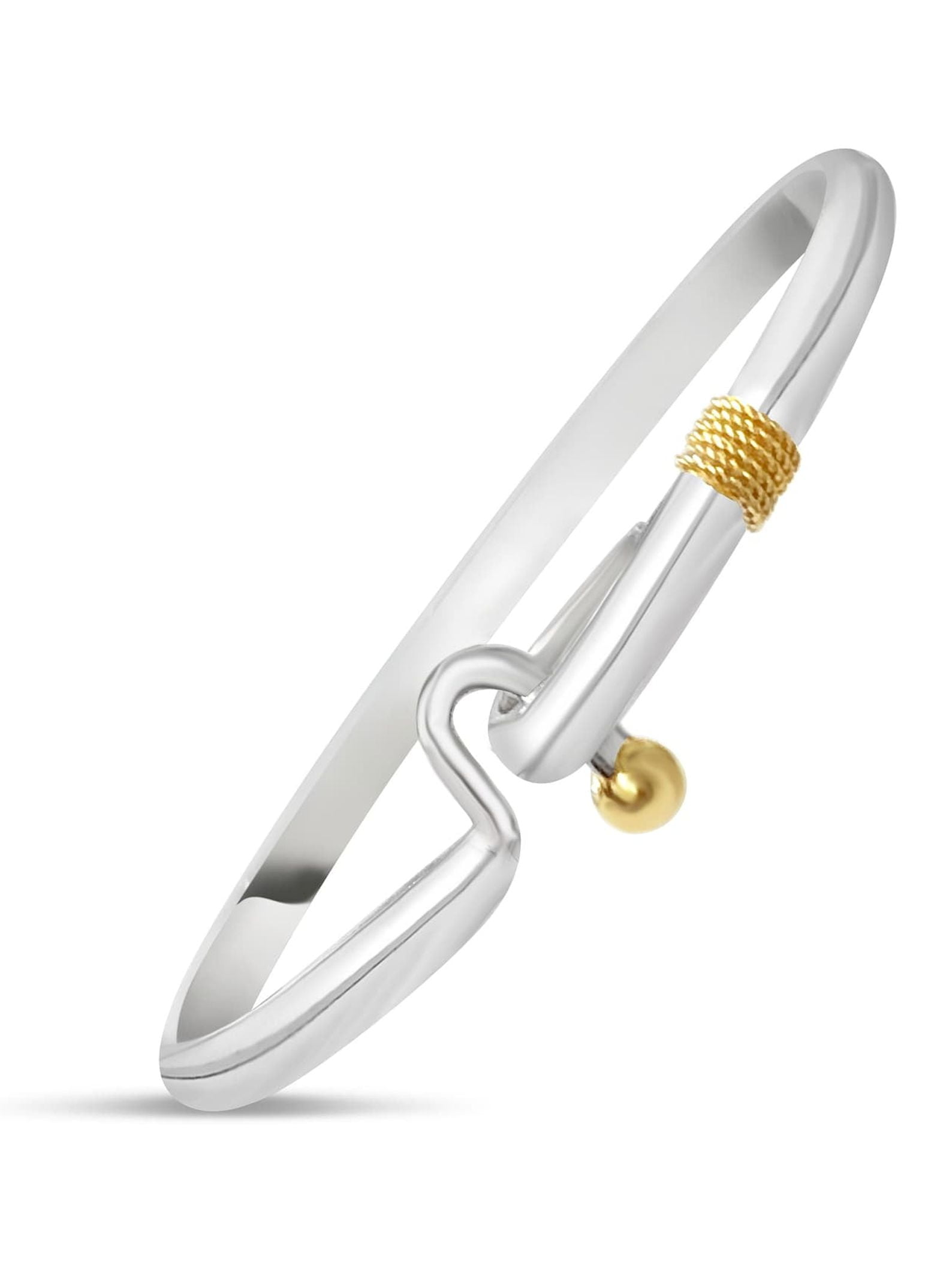 Handmade Hook Bracelet in sterling silver and Pure Brass accents ...