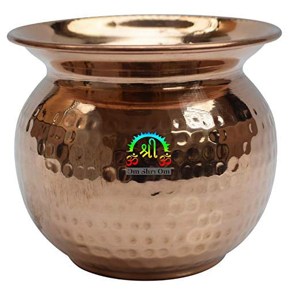 Handmade Indian Copper Kalash Lota for Festival Puja - Walmart.com