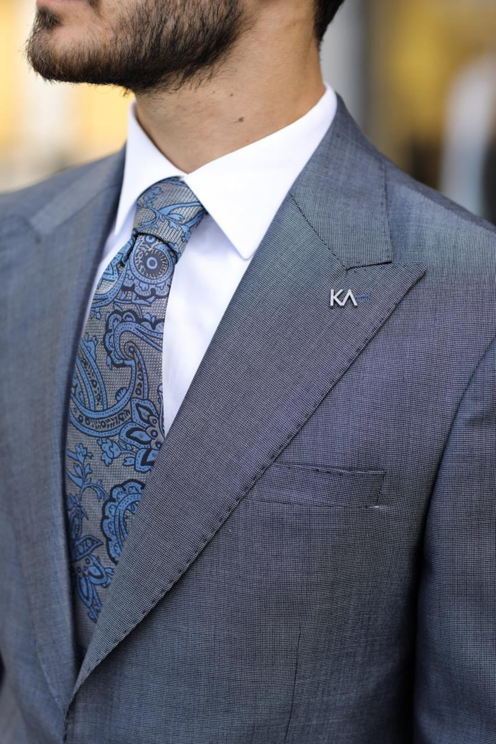 Handmade Jacket, Slim Fit Wool Modern Design Men's Gray Stylish Jacket ...