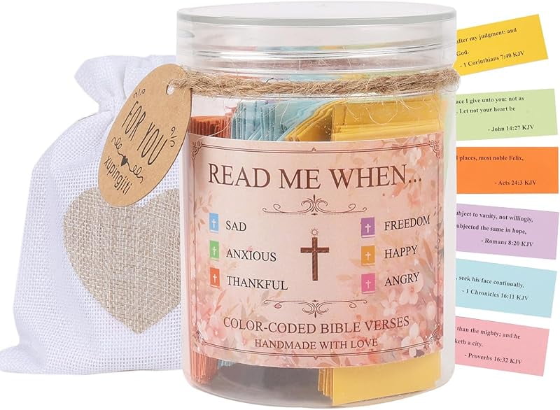 Handmade Jars Bible Verses in a Jar Hope Prayer Scripture Jar Church ...