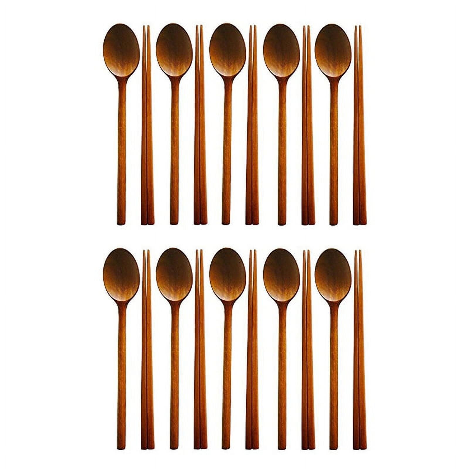 Handmade Jujube Tree Wooden Korean Dinnerware Combinations Utensil,10 ...
