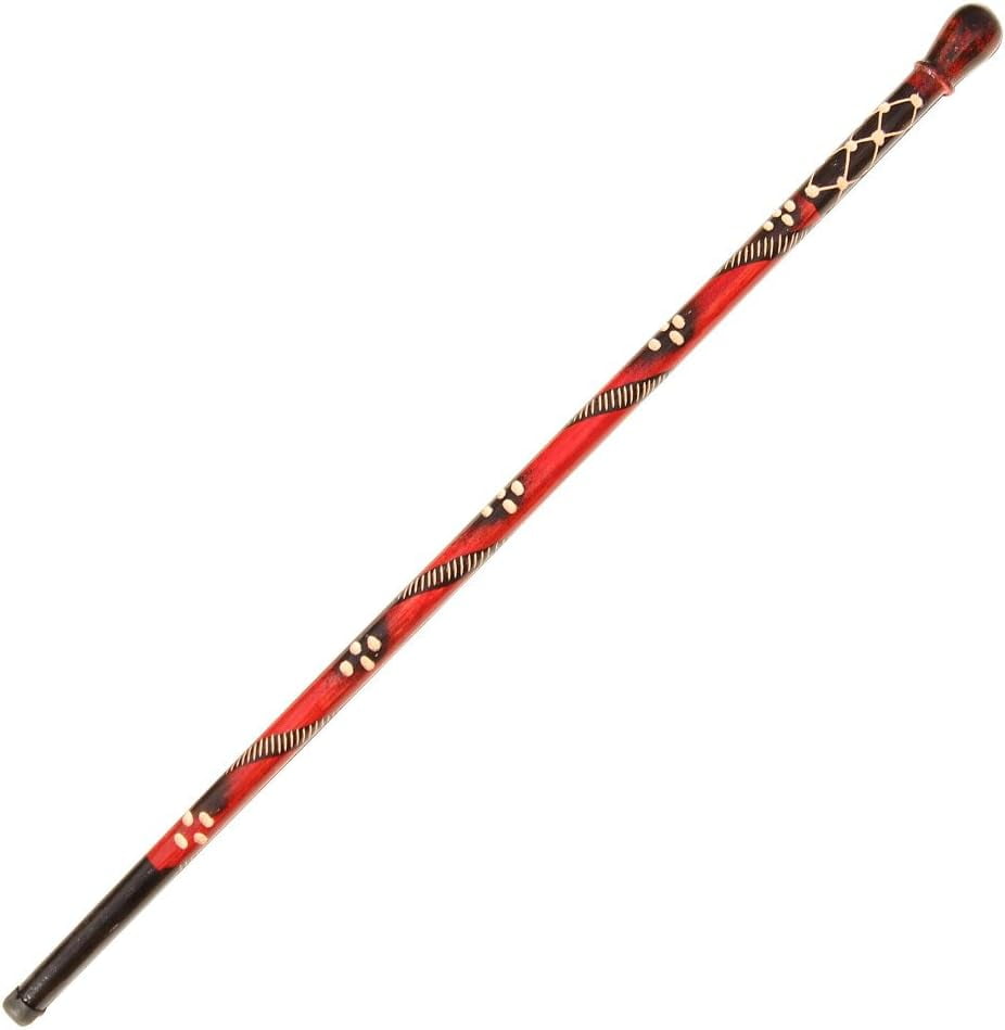 Handmade Jungle Boogie Eucalyptus Walking Cane | Hand Carved, Painted ...