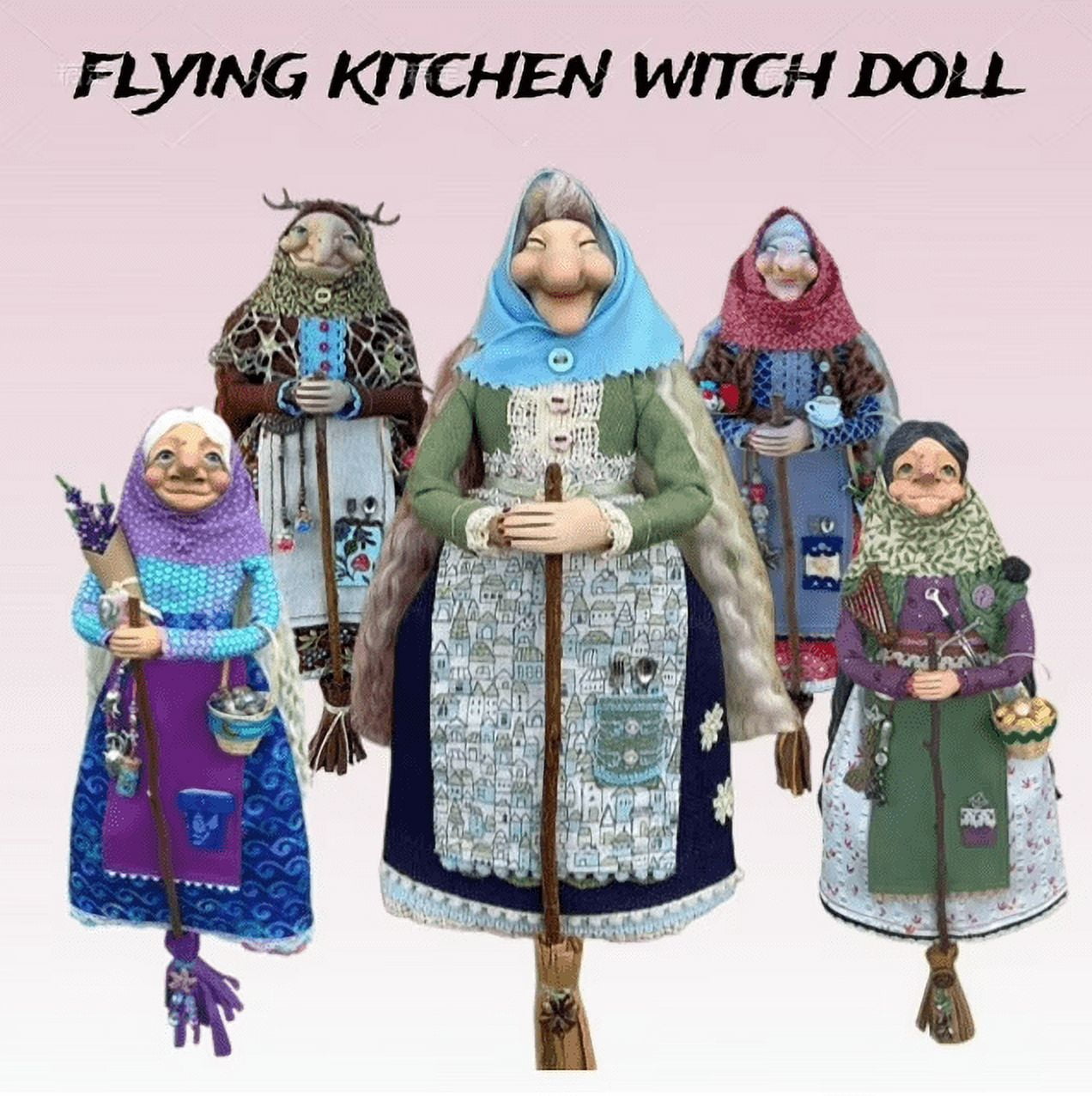 Handmade Kitchen Witch Doll, Kitchen Witch Doll for Good Luck, Witchs ...