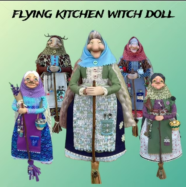 Handmade Kitchen Witch Doll, Kitchen Witch Doll for Good Luck, Witchs ...