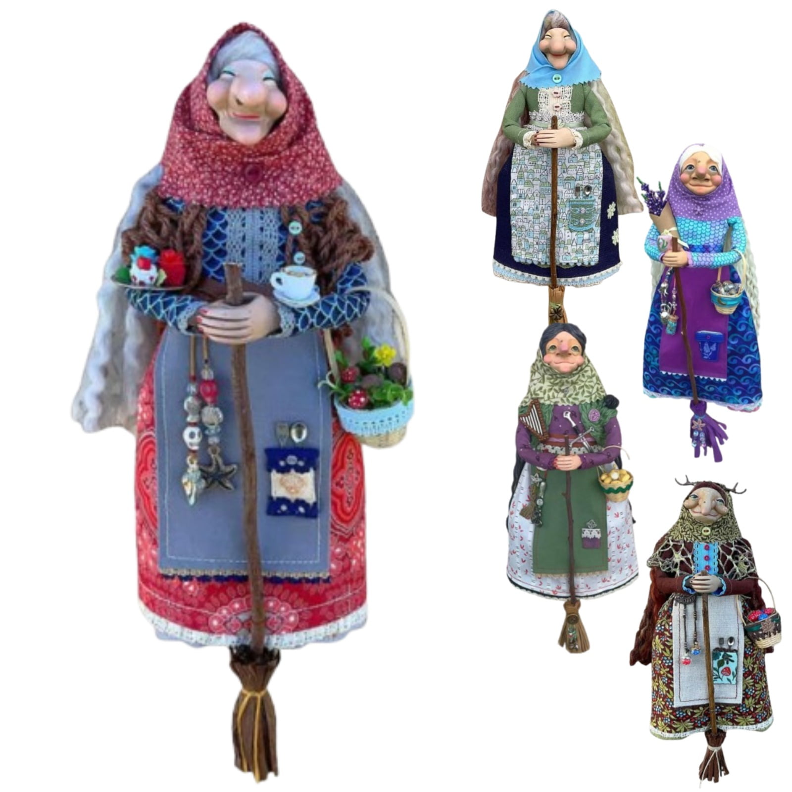 Handmade Kitchen Witch Doll, Kitchen Witch Doll for Good Luck, Witchs ...