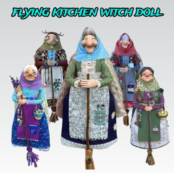 Handmade Kitchen Witch Doll, Kitchen Witches Hanging Doll, Cooking ...