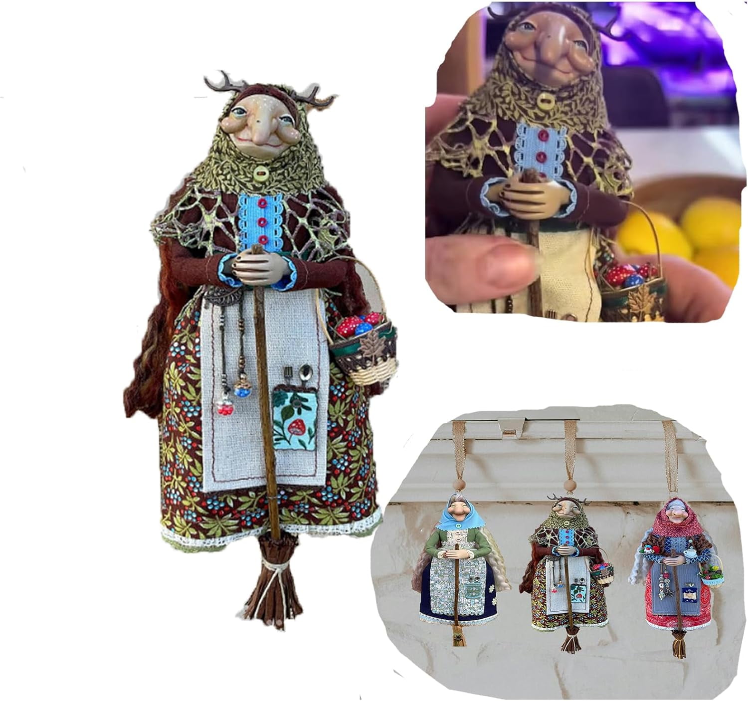 Handmade Kitchen Witch Doll, Kitchen Witches Toys Doll, Witch Decor for ...