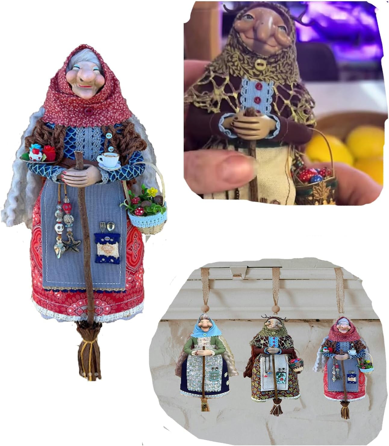 Handmade Kitchen Witch Doll, Witch Decor for Home, Cooking Dolls ...