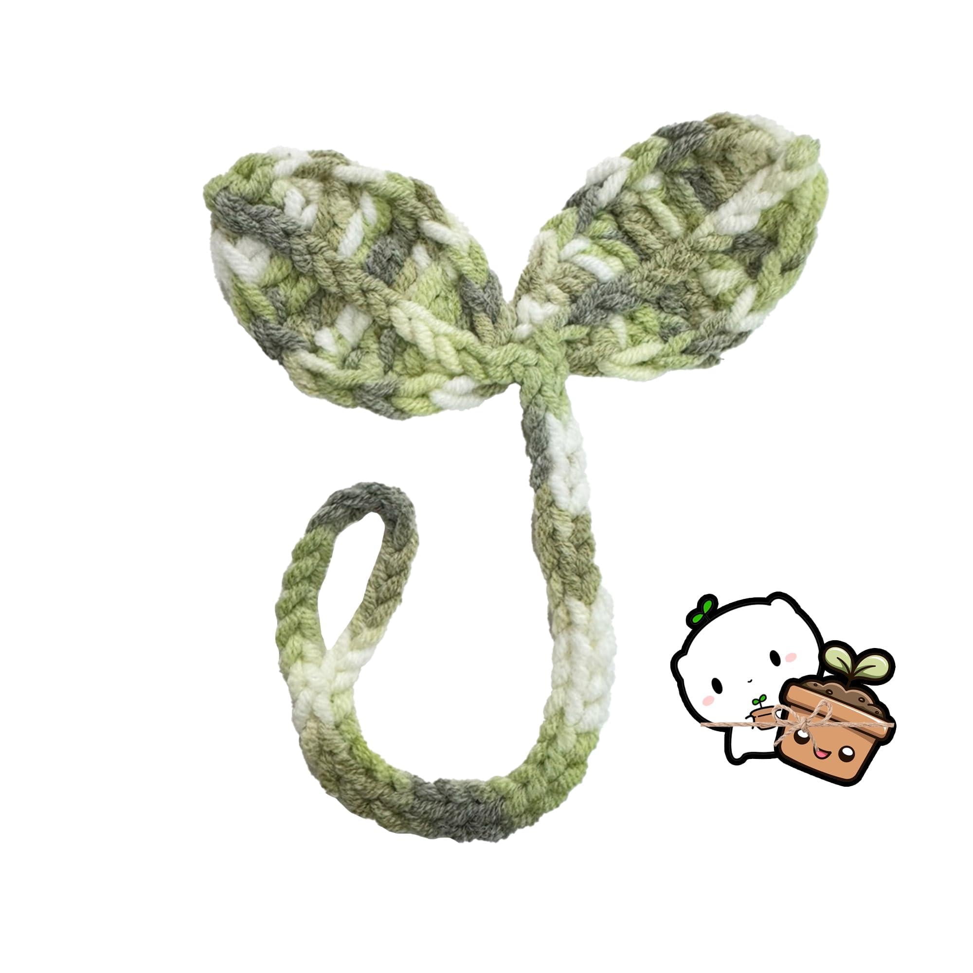 Handmade Knitted Crochet Ombre Leaf Sprout - Multi-Functional Crochet ...