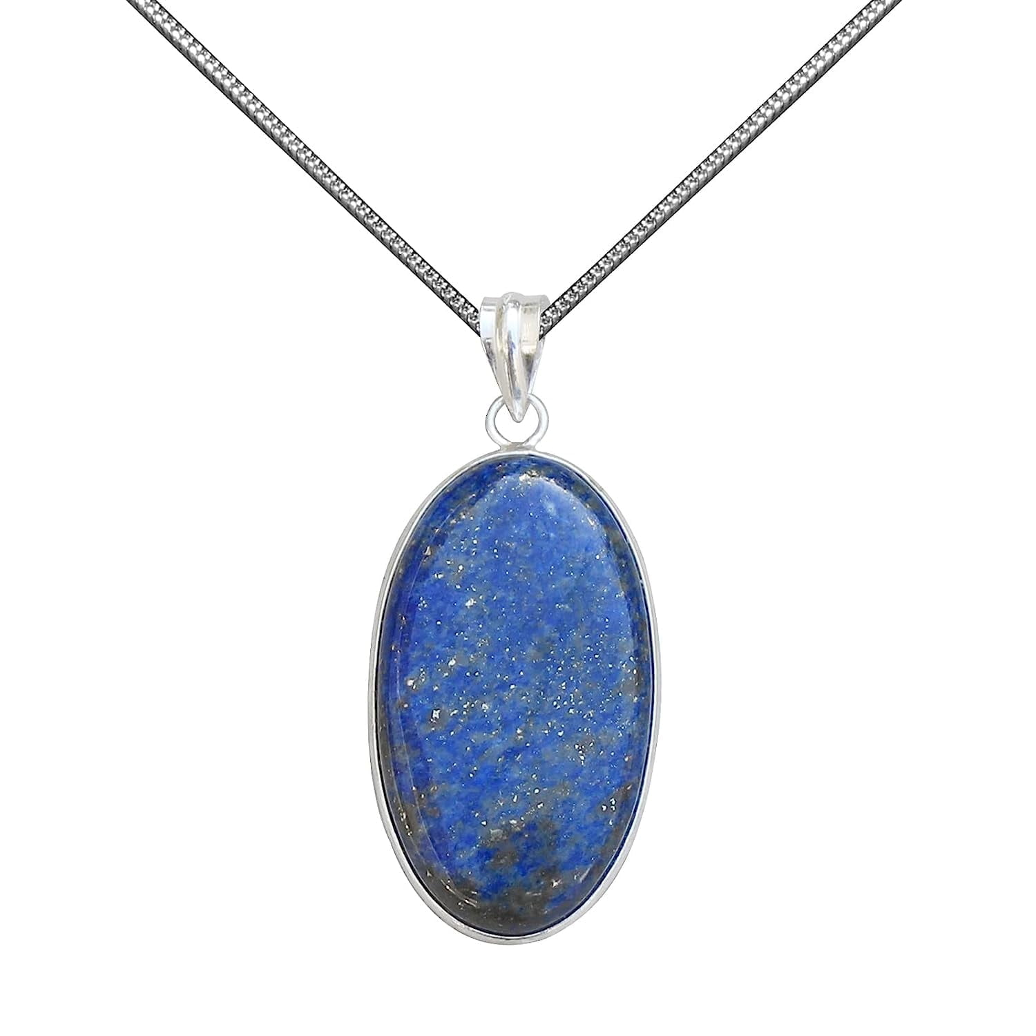 Handmade Lapis Lazuli Pendant Necklace 18" - Beautiful Gemstone with ...