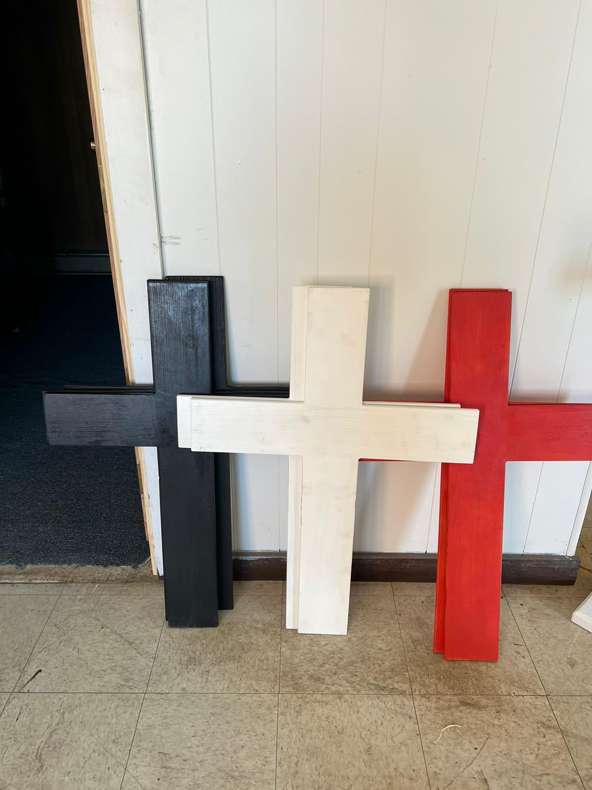 Handmade Large Wooden Wall Cross, 35” Wooden Wall Cross, Christian ...