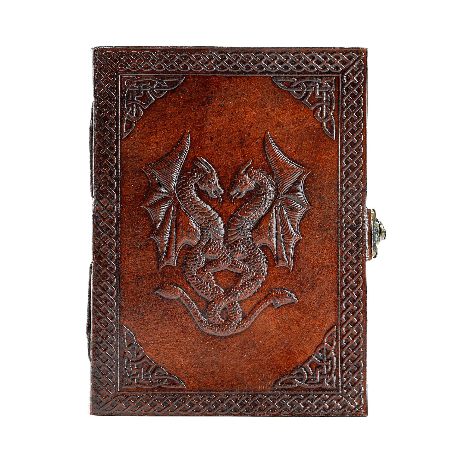 Handmade Leather Double Dragon Journal/Writing Notebook Diary/Bound ...