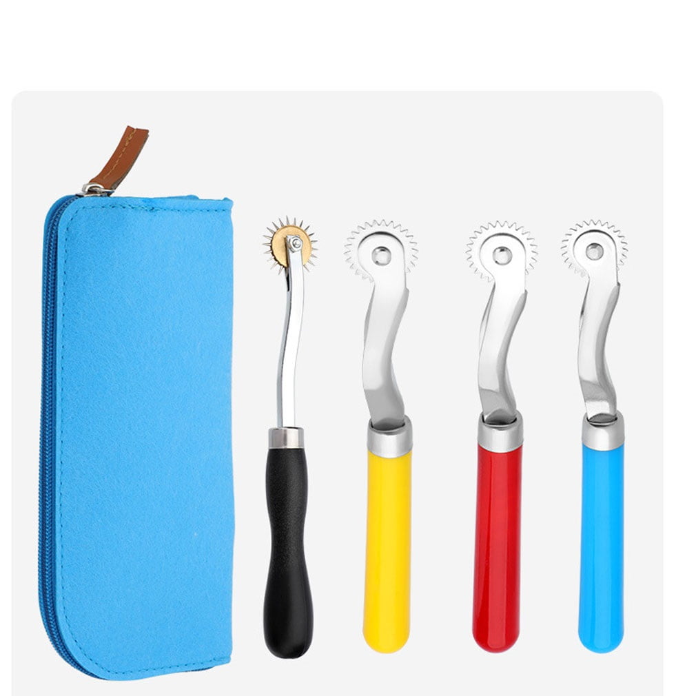 Handmade Leather Fabric DIY Marking Wheel Set - 4pcs Sewing Marking ...