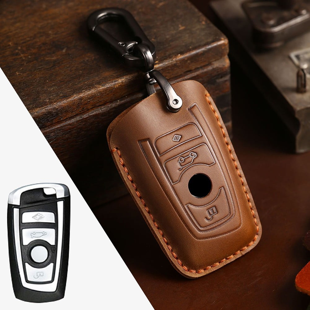 Handmade Leather Key Fob Cover Case for BMW 1 3 4 5 7 Series X3 X4 M5 ...