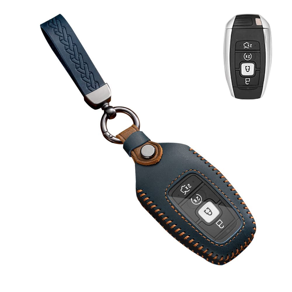 Handmade Leather Key Fob Cover for Lincoln Continental MKC MKZ MKX 2017 ...