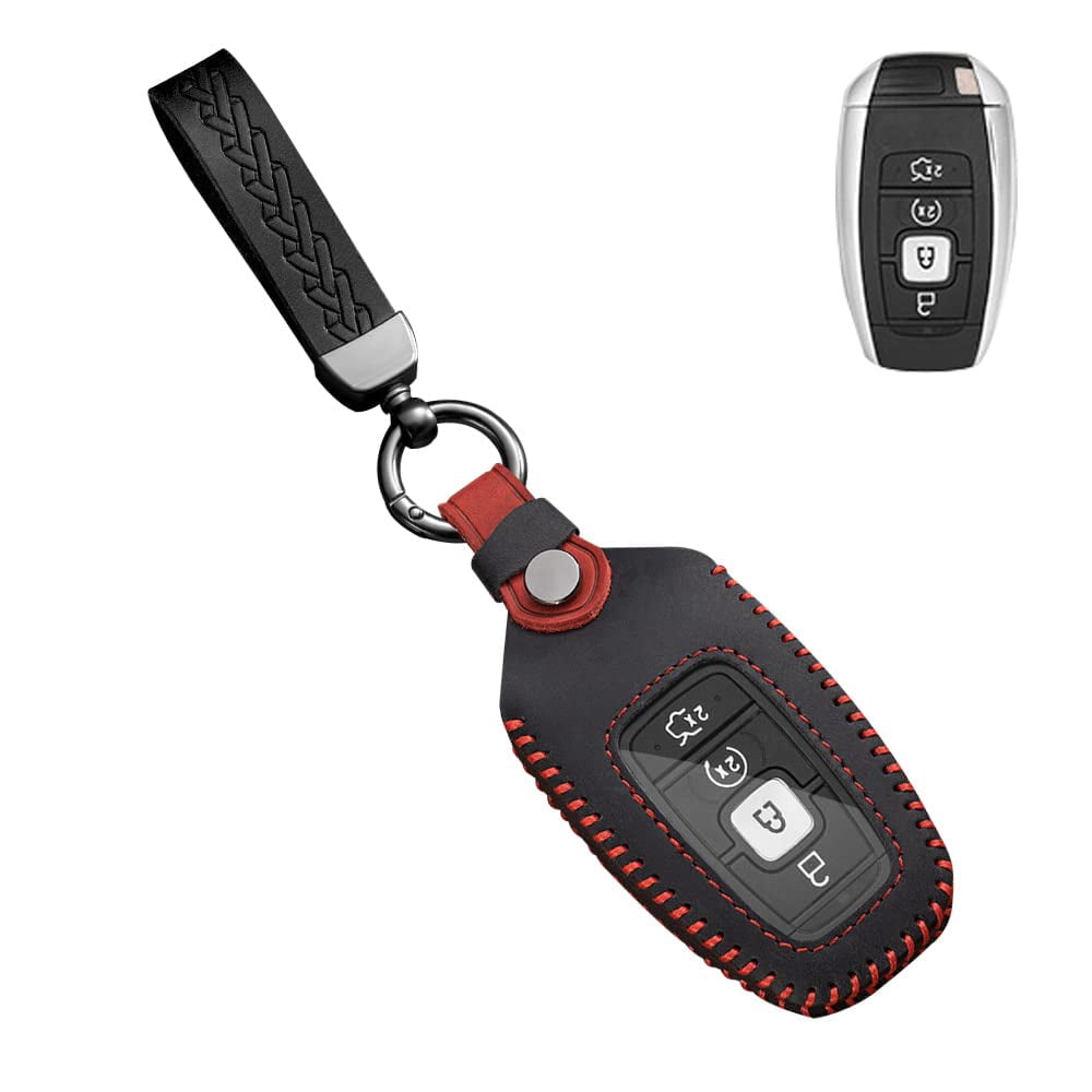 Handmade Leather Key Fob Cover for Lincoln Continental MKC MKZ MKX 2017 ...