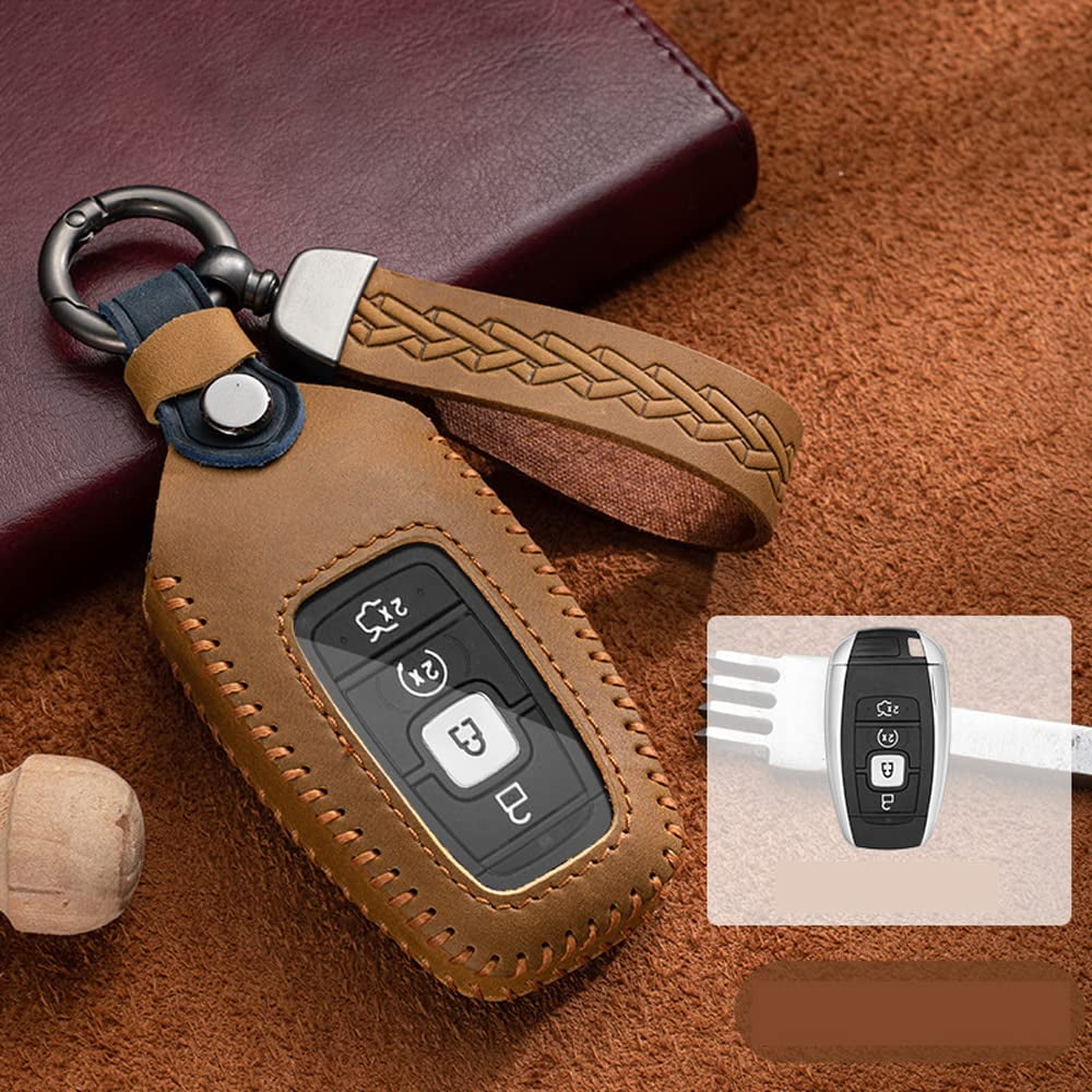 Handmade Leather Key Fob Cover for Lincoln Continental MKC MKZ MKX 2017 ...